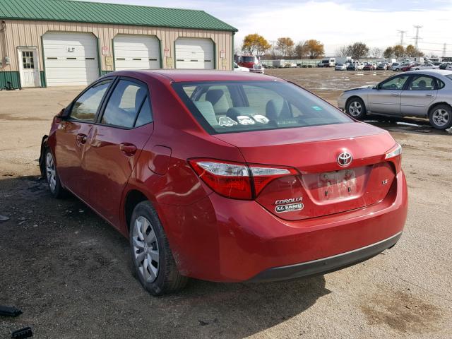 2T1BURHE9GC644100 - 2016 TOYOTA COROLLA L, RED - price history, history ...
