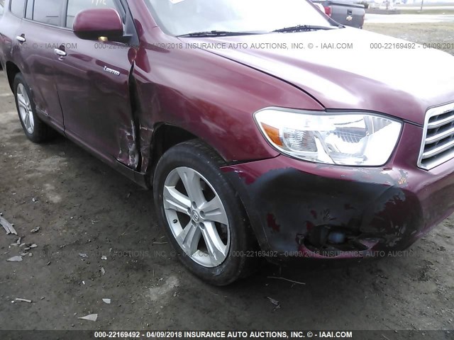 JTEES42A782042058 - 2008 TOYOTA HIGHLANDER LIMITED, BURGUNDY - price ...