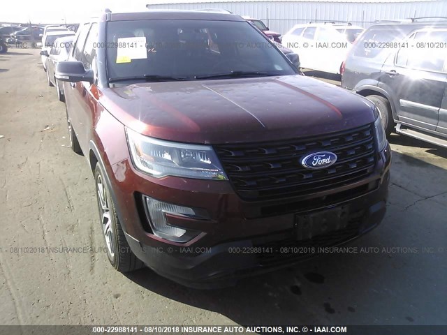 1FM5K8GT9GGB52323 - 2016 FORD EXPLORER SPORT, MAROON - price history ...