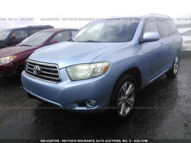 JTEDS43A282056458 - 2008 TOYOTA HIGHLANDER SPORT, Light Blue - price ...