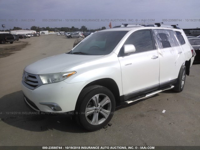 5TDYK3EH3CS065181 - 2012 TOYOTA HIGHLANDER LIMITED, WHITE - price ...